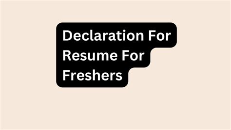 Declaration For Resume For Freshers Project Report Bank Ca Manish