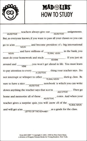Printable Mad Libs Teens Printable