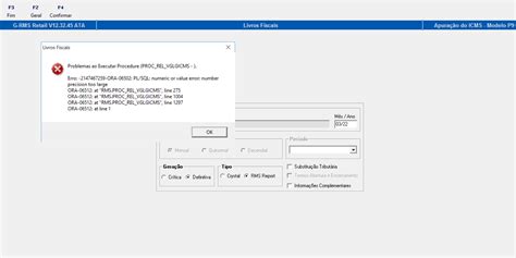 RMS FIS Erro ao gerar relatorio de apuração icms todas filiais Central de Atendimento TOTVS