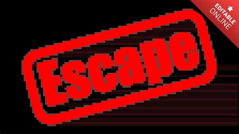 Escape Text Effect Generator