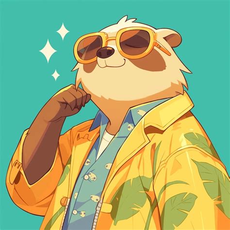 Premium Vector A Lazy Sloth Reporter Cartoon Style