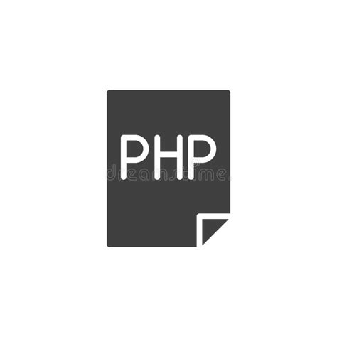 a document with php written vector icon stock vector illustration of
