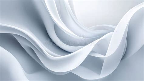 Elegant Abstract White Fabric Waves Creating A Soft And Minimalistic