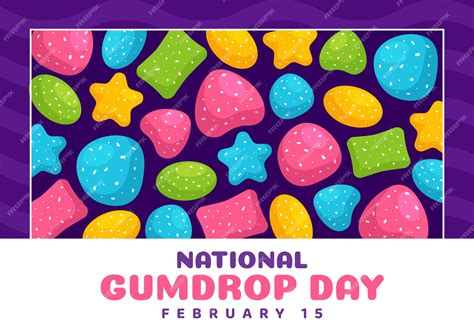 Premium Vector National Gumdrop Day Vector Illustration With