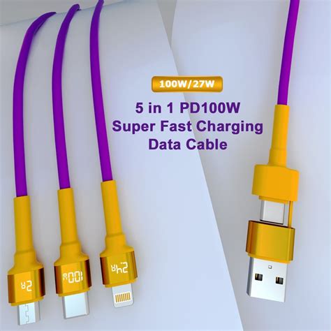 Fast Charging In USB Cable A Nylon Braided Cable Micro Kabel In USB C To USB C Multi