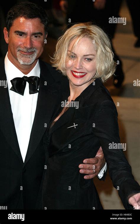 Phil Bronstein And Sharon Stone 2002 Vanity Fair Oscar Party Mortons