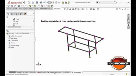 Solidworks Simulation Manual Optimization Buckling And Frequency Youtube