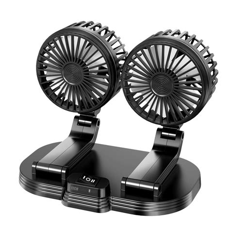 Ventilateur De Voiture Réglage à Deux Vitesses Tête Pivotante à 360 Ro