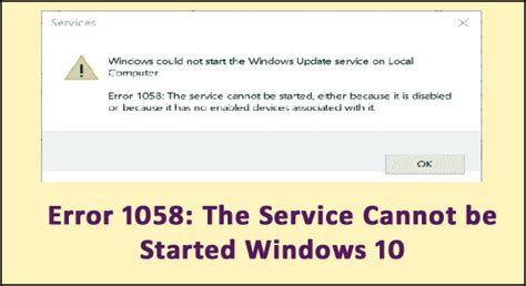 error 1058 the service cannot be started windows 10 [solved]