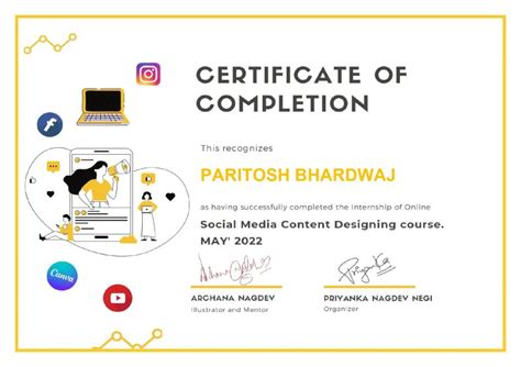 Paritosh Bhardwaj On Linkedin Internshipcompleted Socialmediadesign Nextchapter