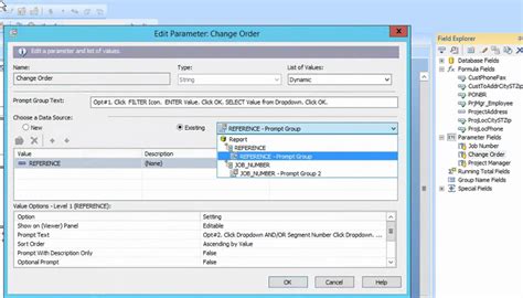 Solved Confusion About Parameters In Crystal Reports Existing Section Experts Exchange