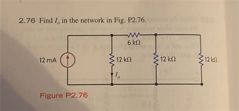 Solved 2 76 Find Io In The Network In Fig P2 76 Figure Chegg Com