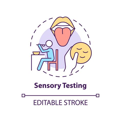 Sensory Testing Concept Icon Food Samples Evaluation Abstract Idea Thin Line Illustration