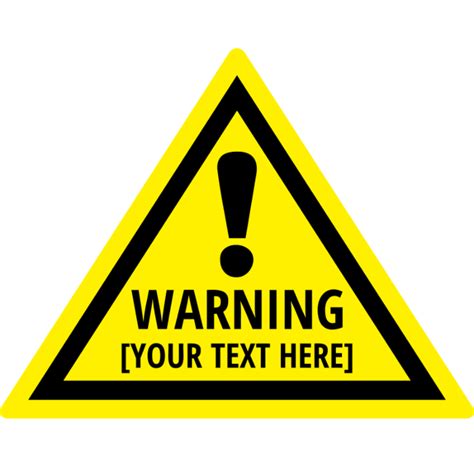 Warning Label Triangle Sticker Customizable Sticker
