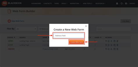 how to add a single property address field to a web form rei blackbook