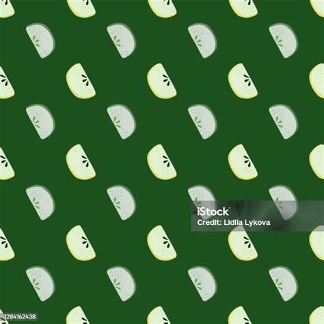 밝은 파란색 사과 실루엣 원활한 음식 패턴 어두운 녹색 배경 추상 과일 작품 건강한 식생활에 대한 스톡 벡터 아트 및 기타 이미지 건강한 식생활 과일 낙서 드로잉