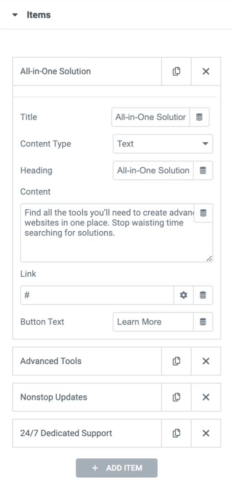 Content Accordion Unlimited Elements For Elementor