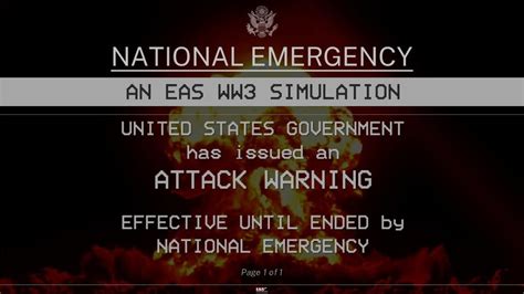U S Nuclear Attack Broadcast An Eas Ww3 Simulation R Ww3