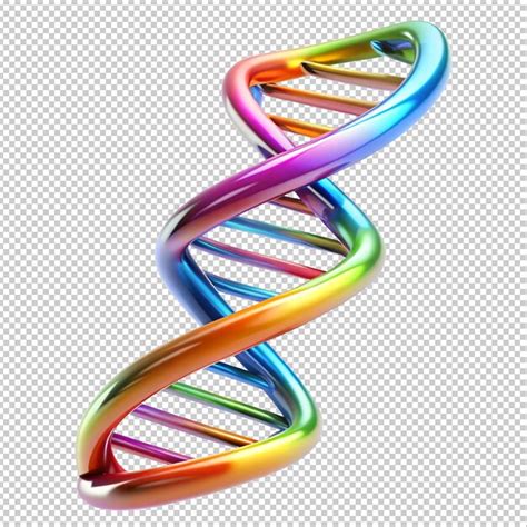 A Rainbow Colored Dna With A Rainbow Colored Line On It Premium Ai
