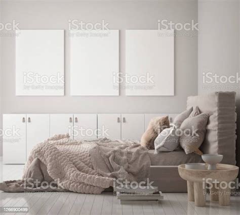 모던 한 인테리어 배경 스칸디나비아 스타일 3d 렌더링에서 포스터 프레임을 모의 0명에 대한 스톡 사진 및 기타 이미지 0명 개념 검은색 Istock