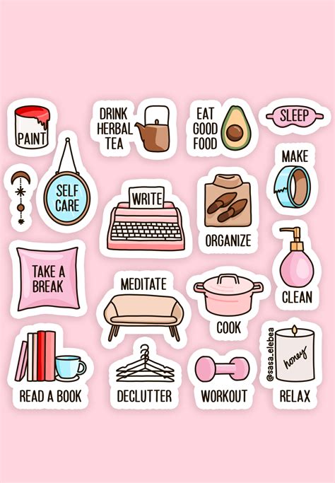 Various Food And Drink Emoji Stickers By Sasa Elebea