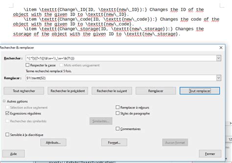 Latex Use Regex To Find A String That Does Not Contain Texttt But
