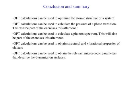 ppt applications of density functional theory structure optimization