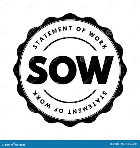 Sow Statement Of Work Document Routinely Employed In The Field Of Project Management Acronym