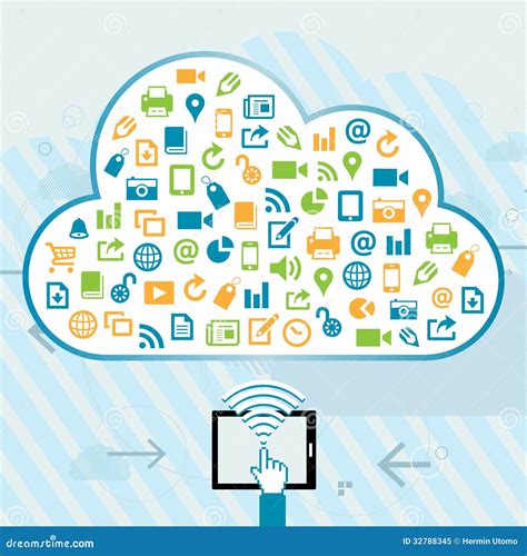 Wireless Access Stock Vector Illustration Of Cloud Internet 32788345