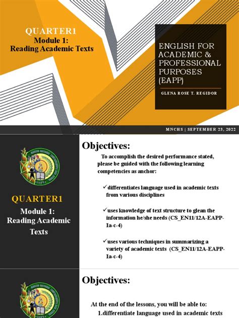 Eapp Q1 Module 1 Pdf Citation Linguistics