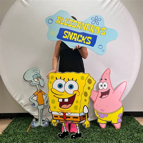 Foam Board Bikini Bottom Prop Set Of 4 Spongebob Character Cutouts