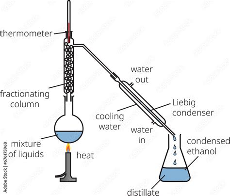 Color 2d Illustration Of Educational Laboratory Diagram Showing