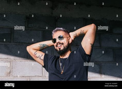 Vector Illustration Of Full Length Of Naked Fit Female Touching Colorful Body Against Brown