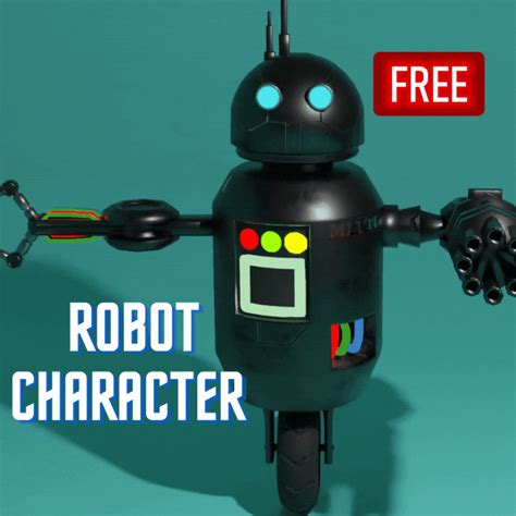 Hey Heres A Free Robot Character Fully Rigged With 11 Animations Link Below First  Or