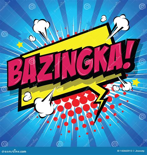Bazinga Comic Speech Bubble Vector Eps 10 Stock Vector