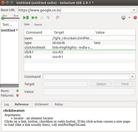 Selenium Ide Add Command Stack Overflow
