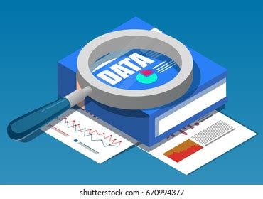 Isometric Data Analysis Chart Stock Vector Royalty Free Shutterstock