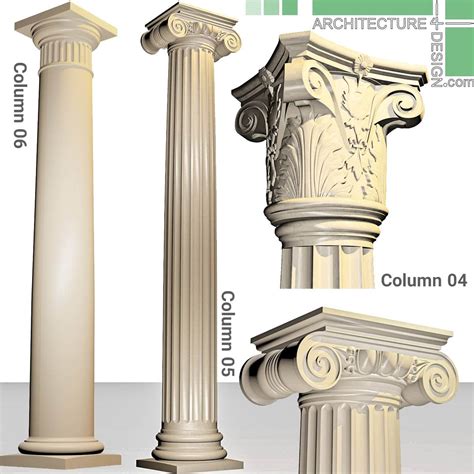 3d Models Of Classical Columns For 3ds Max Architecture For Design