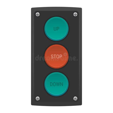 Push Button Control Station Stock Vector Illustration Of Energy