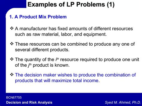 Linear Programming 1 Ppt