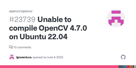 Unable To Compile OpenCV On Ubuntu Issue Opencv Opencv GitHub
