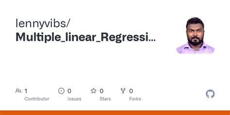 Github Lennyvibsmultiplelinearregression