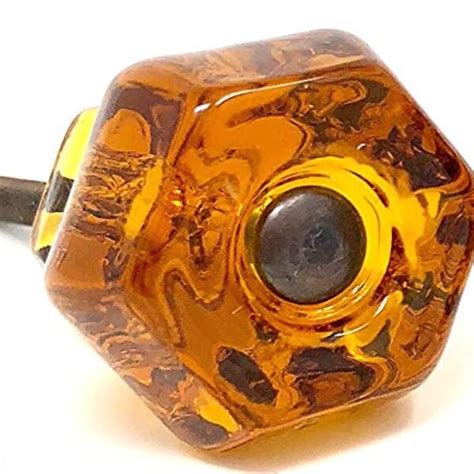 Amber Glass Knobs Etsy