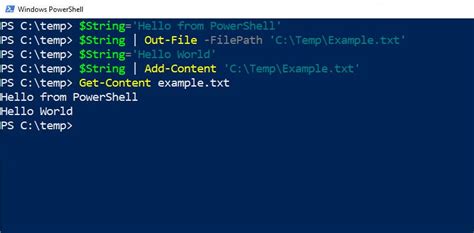 How To Create And Append A Text File In Powershell