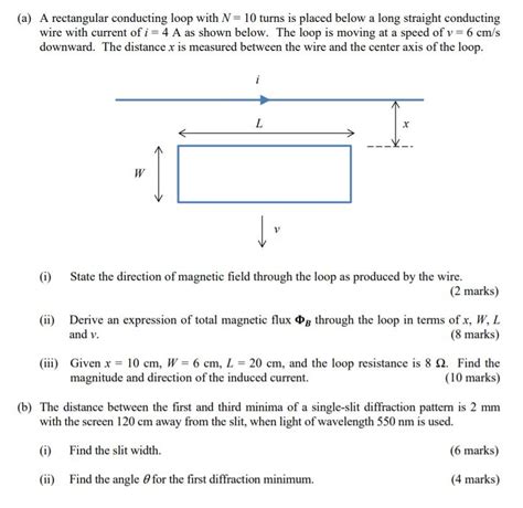 solved a a rectangular conducting loop with n 10 turns