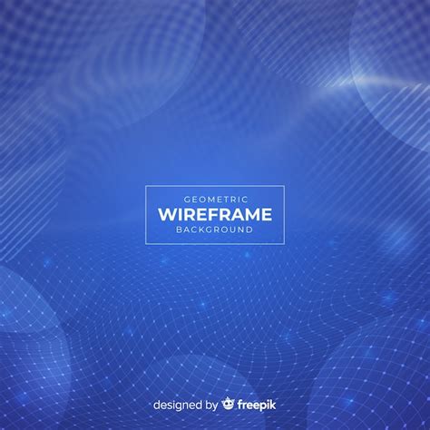 Geometric Wireframe Background Free Vector