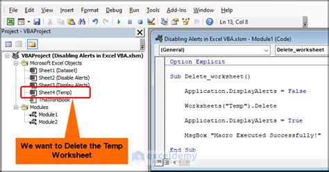 How To Disable Alerts In Excel Vba 3 Methods Exceldemy