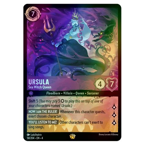 Lorcana Ursulas Return Ursula Sea Witch Queen Legendary 58