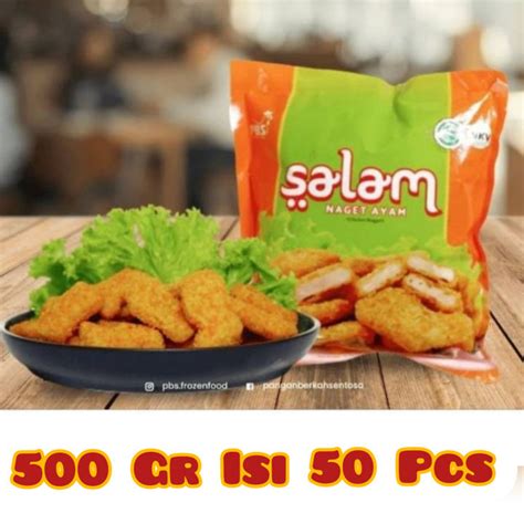 Naget Ayam Salam 500gr Chicken Nugget Halal Isi 50 Frozen Lazada Indonesia