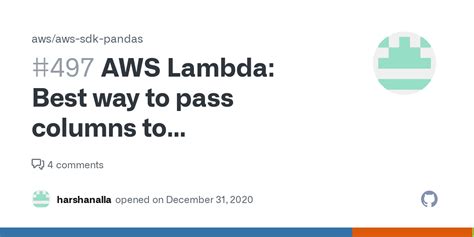 Aws Lambda Best Way To Pass Columns To Readparquet Without Getting
